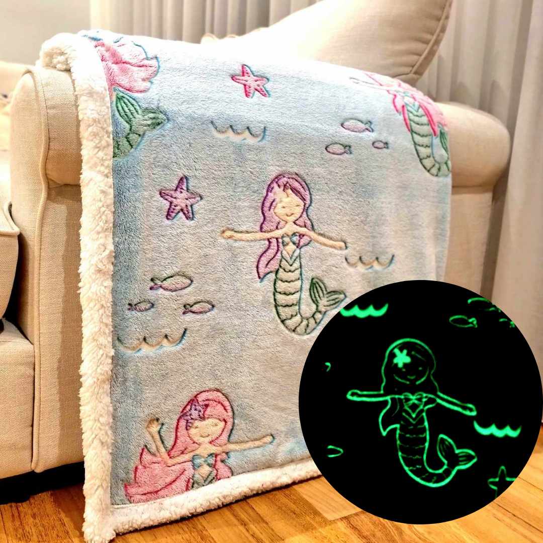Glow in the Dark Mermaid Blanket | Glowee